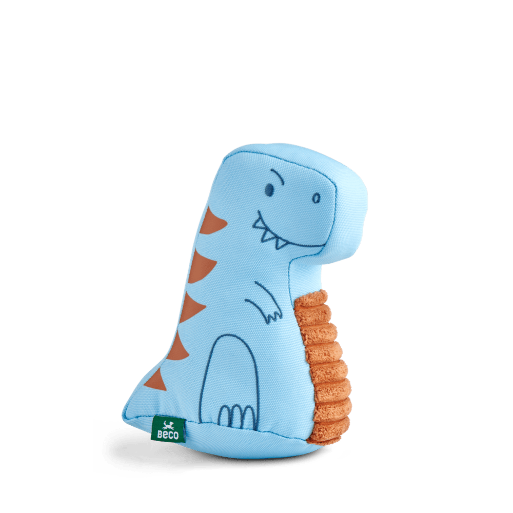 T-Rex Dinosaur Dog Toy | Plush, Squeaky & Cuddly – Beco