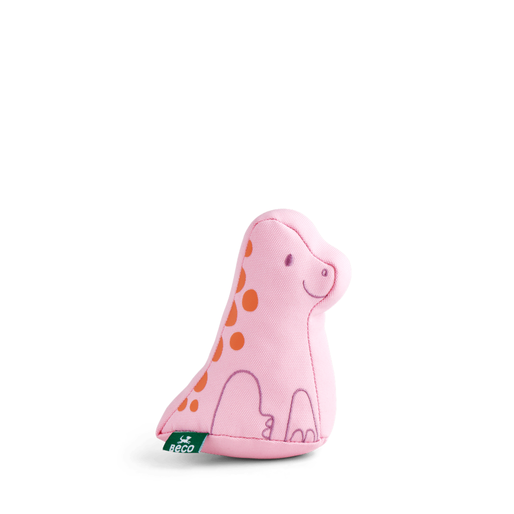 Pink Baby Dinosaur Dog Toy | Plush, Squeaky & Cuddly – Beco
